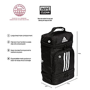 adidas Excel 2 Insulated Lunch Bag, Black/White, One Size