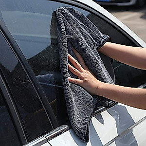 SOFTBATFY Long Twist Pile Car Microfiber Drying Towel, 600 GSM Super Absorbent Professional Twist Loop Cloth, Large Automotive Detailing Towel (20x24inches*2pack)