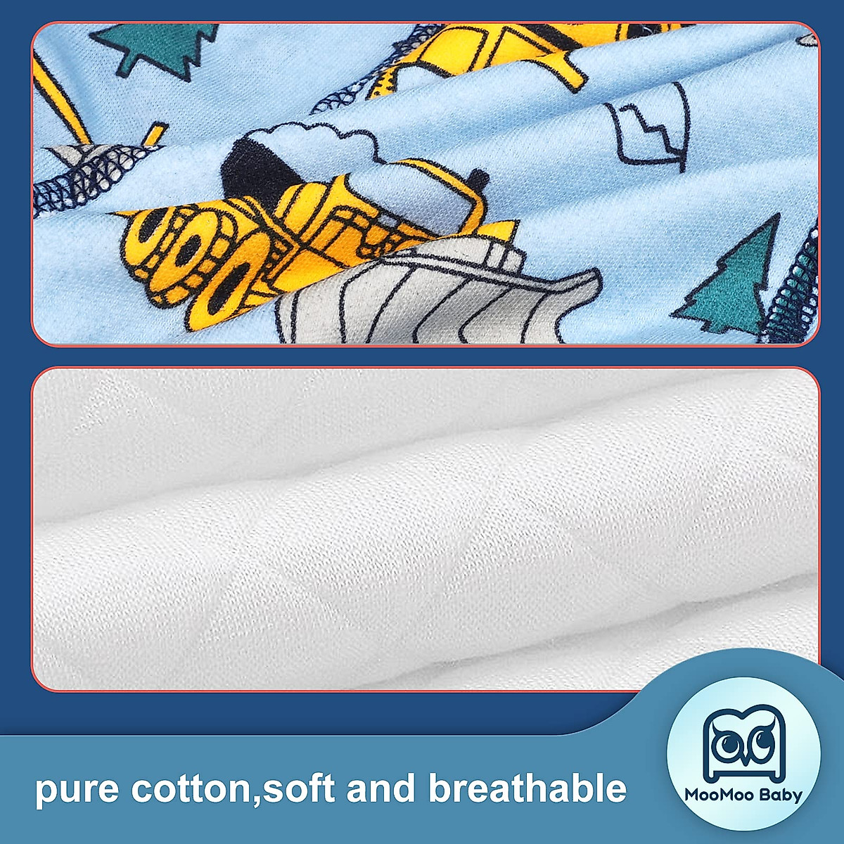 MooMoo Baby Cotton Training Pants Strong Absorbent Toddler Potty Training Underwear for Baby Boy Pee Pants 4T