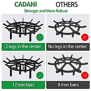 28in Fire Grate Log Grate, Round Spider Wagon Wheel Firewood Grates, Heavy Duty Fire Pit Grate for Outdoor Campfire, Hearth Wood Stove and Outdoor Camping Fire Pit Black