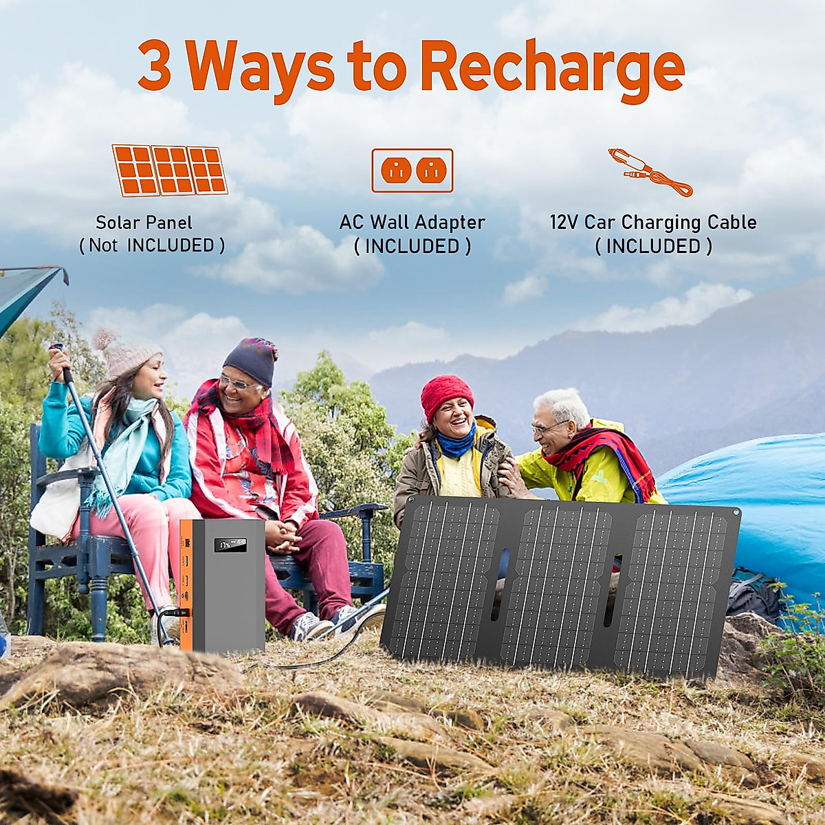 Mini Power Station 100W/146Wh and 65W/88.8Wh Portable AC Power Laptop Charger, ZeroKor Portable Power Station Bundle with AC Outlets for Home Use Camping RV Travel Emergency VanLife