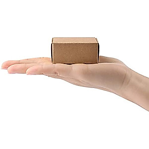 Sdootjewelry Small Kraft Gift Box, 30 Packs 4.13''×4.13''×1.57'' Mini Brown Kraft Paper Box Cardboard Ring Earring Jewelry Boxes