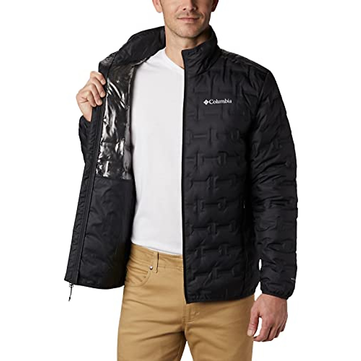 Columbia Men's Delta Ridge Down Jacket, Black, Small