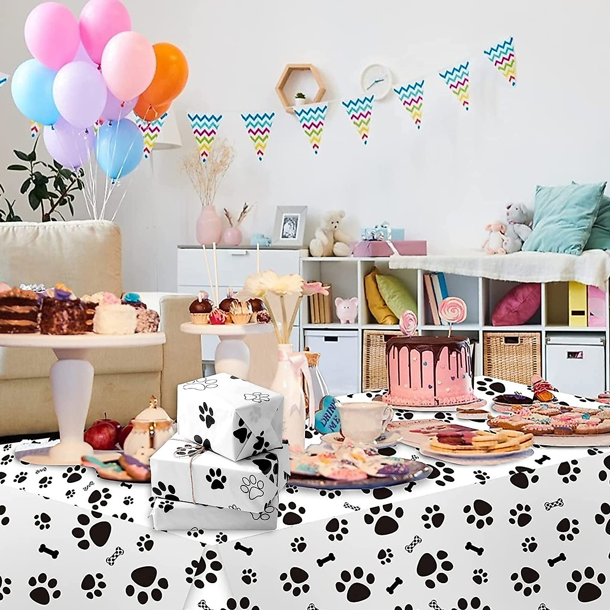 100 Sheets Dog Paw Print Tissue Paper Puppy Paws Gift Wrap Tissue Paper for Gift Bags Wrapping and DIY Crafts (Dog Paw)