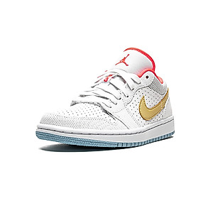 Jordan Womens WMNS Air 1 Low SE DC9509 100 White/Sesame/Flash Crimson - Size 11W