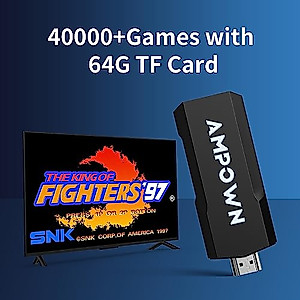 GD20 Game Stick 64G Built in 30,000+ Games, Dual 2.4G Wireless Controllers, Video Game Consoles for 4K 60fps HDMI Output with 20+ Emulators