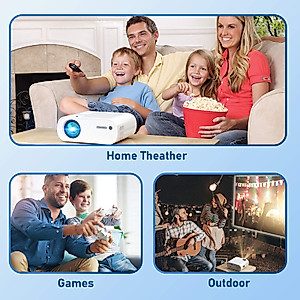 Projector, TOPTRO Projector with WiFi and Bluetooth, Full HD 7500 Lumen Support 1080P, Mini Projector with Carrying Case, Compatible with TV Stick, HDMI, SD, AV, VGA, USB, PS4, X-Box, iOS / Android