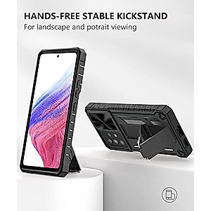 SOiOS for Samsung Galaxy A53 5G Case: Military Grade Drop Proof Protection Cover with Kickstand | Matte Textured Rugged Shockproof TPU | Protective Cell Phone Case for Galaxy A53 5G Phone