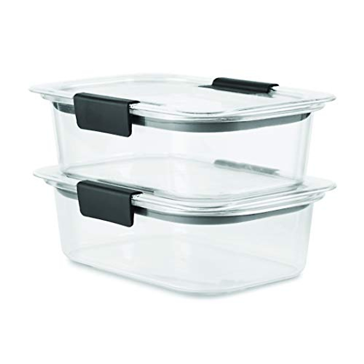 Rubbermaid Brilliance Food Storage Container, Medium, 3.2 Cup, Clear, 2-Pack (2025333)