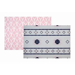 ThriveFully Kids Baby Play Mat for Floor | Toddler Tummy Time Crawling Mat | Soft Non-Toxic Foam Playmat | Non-Slip Waterproof Reversible Easy to Clean (Lotus/Desert Pink - 78" x 54")