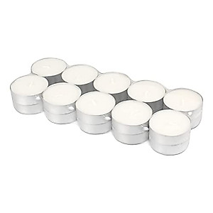 Stonebriar 20 Pack Unscented Mega Oversized Tea Light Candles with 9 Hour Extended Burn Time