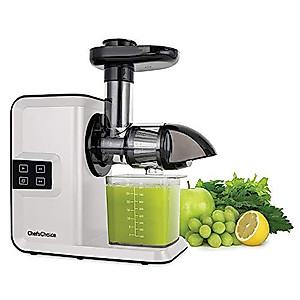 Chef’sChoice Juicer Cold Press Masticating with Quiet Motor Digital Controls Anti-Clog Reverse Function For Juicing Fruits Vegetables and Greens, 150-Watts, White