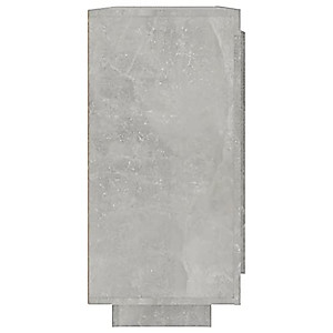 loibinfen Sideboard Buffet Server Storage Cabinet with 3 Doors, Console Table Home Kitchen Sideboard Dining Room Furniture Entryway Cupboard, Concrete Gray 36.2"x13.8"x29.5" -AA