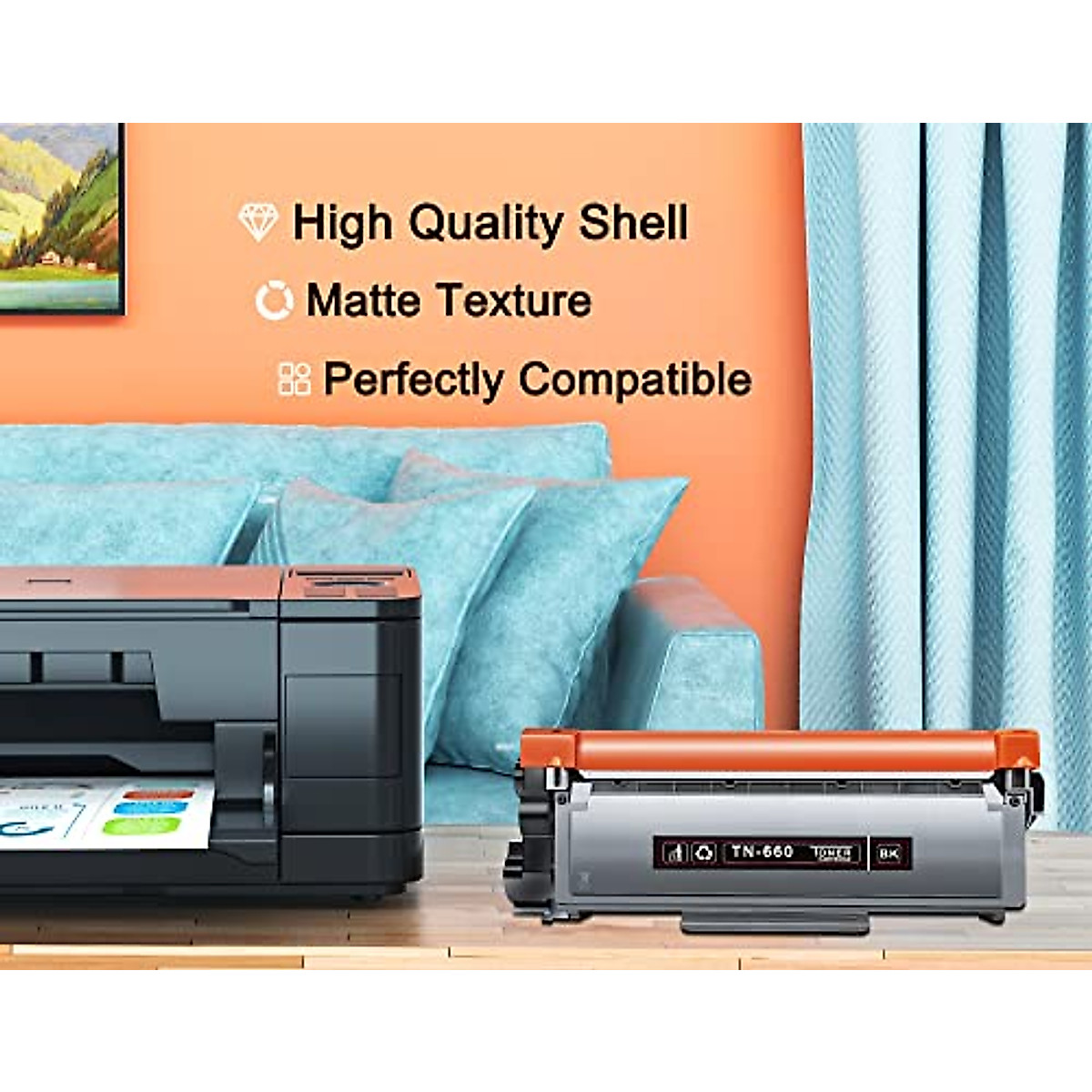 Juyudow Compatible TN-660 Toner Cartridge Replacement for Brother TN660 TN630 TN-630 High Yield for HL-L2300D HL-L2380DW HL-L2320D DCP-L2540DW MFC-L2700DW MFC-L2685DW Printer (2 Packs, Black)