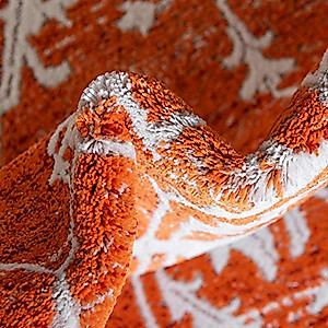 Unique Loom Traditional Classic Intricate Design with Distressed Vintage Detail, Area Rug, 2' 7 x 10' 0 Runner, Terracotta/Ivory