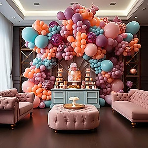 KALOR Coral Red Balloons Garland Arch Kit 110Pcs - Different Sizes 18/12/10/5 Inch Party Balloons for Birthday Baby Shower Wedding Graduation Party Decorations