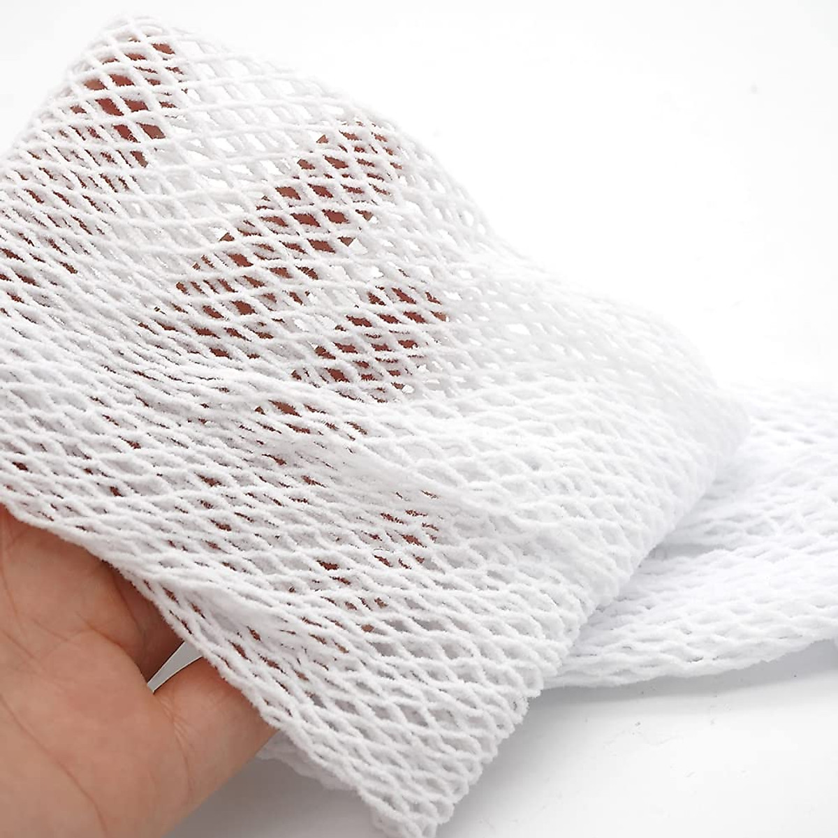 Glamorstar Glow in the Dark Fishnet Stockings for Women Luminous Hollow Out Pantyhose Tights Stockings White