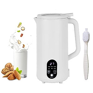 Automatic Soy and Nut Milk Maker,27oz/800ml,Food Processor,Rice Paste,Juice,Baby Food Hot Blender, Smoothie,Corn,Crushing Ice,Delay Start/Keep Warm & BPA Free (White)
