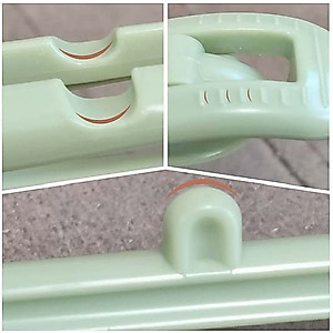 Fineget Foldable Coat Hangers with Clips Portable Travel Shorts Socks Clothes Hangers for Closet Shoes Collapsible Plastic Heavy Duty No Slip Hangers Quick Drying Green 4 PCS + 8 Clips