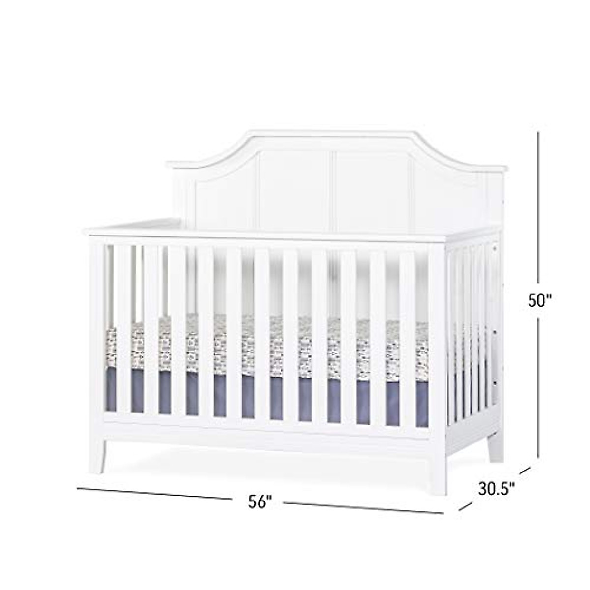 Child Craft Rylan 4-in-1 Convertible Baby Crib, Matte White