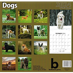 2024 Dogs Full Size Wall Calendar for Planning, Scheduling, and Organizing