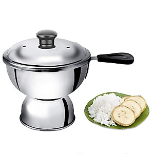 Panca Stainless Steel Chiratta Puttu Maker, Chiratta Maker with Handle Use with Pressure Cooker Puttu Kutti Puttu Steamer Puttu Cooker Silver, Make in India