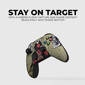 DreamController Deaddpool Headshot Custom X-box Controller Wireless compatible with X-box One/X-box Series X/S Proudly Customized in USA with Permanent HYDRO-DIP Printing (NOT JUST A SKIN)