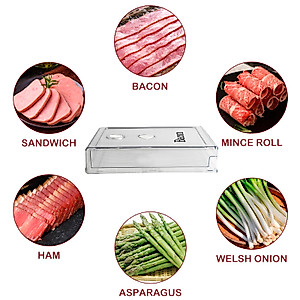 Xbopetda Bacon & Deli Meat Container for Fridge with Drawer, Stackable Cheese Container, Food Storage Organizer