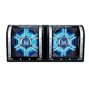 Dual Electronics BP1204 High Performance 12 inch Car Audio Subwoofer in a Tuned Bandpass Enclosure with Blue illumiNITE LED illumination and Plexiglass Viewing Windows and 1,100 Watts of Peak Power