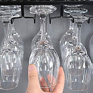 Wine Racks Metal Iron Wine Rack Upside Down Glass Holder Insert Glass Frame Hanging Wine Rack Shelf Creative Tall Cup Holder Glassware Rack (Size : L60*W25cm)