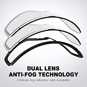 SPOSUNE Motorcycle ATV Goggles with Dual Lens Soft foam, Anti-fog Ski Goggle for Men Women Dirt Bike Off Road Motocross