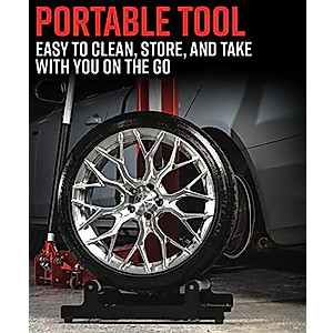 Adam's Rolling Wheel Detailing Stand - Wheel & Tire Car Detailing Roller for Wheel Cleaning, Ceramic Coating, Applying Tire Shine & Car Wheel Wash | Garage Accessory for Detailers