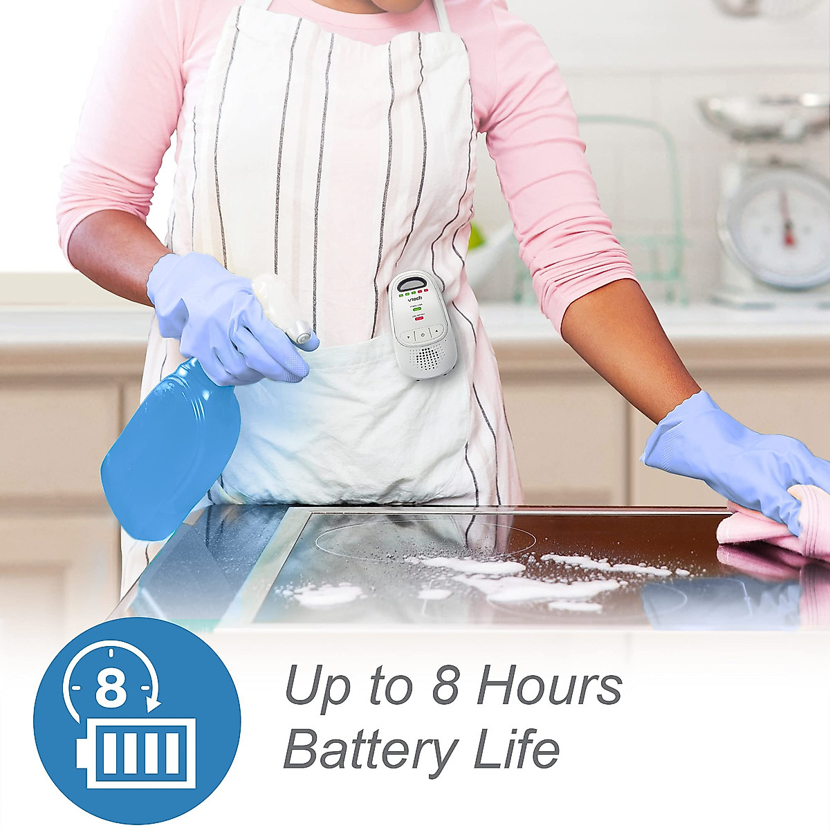 VTech DM112-2 Upgraded Audio Baby Monitor. 2 Parent Units with Rechargeable Battery, Best-in-Class Long Range, Digital Wireless Transmission, Crystal-Clear Sound, Plug & Play, Sound Indicator & Alerts