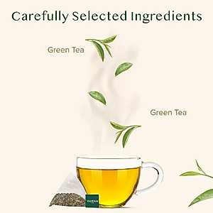 VAHDAM, Organic Green Tea Leaves From Himalayas (100 Green Tea Bags) USDA Organic, Non GMO, Gluten Free, High Grown | Whole Loose-Leaf Tea Bags | Resealable Ziplock Pouch