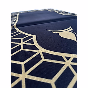 Back Support Prayer Mat Muslim Rug Islamic - Padded Prayer Rug Sajadah for Men Women for Eid Travel Ramadan, Masjid, Soft and Luxury (Black)