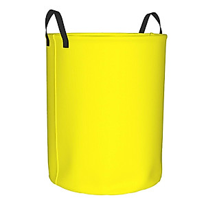 Large Laundry Hamper, Lemon Yellow Laundry Basket Collapsible Waterproof Storage Basket for College Dorm, Family Essentials