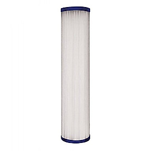 Tier1 30 Micron 10 Inch x 2.5 Inch Pleated Polyester Whole House Sediment Water Filter Replacement Cartridge Kit with O-ring and Lubricant | Compatible with Pentek R30, SPC-25-1030, Home Water Filter