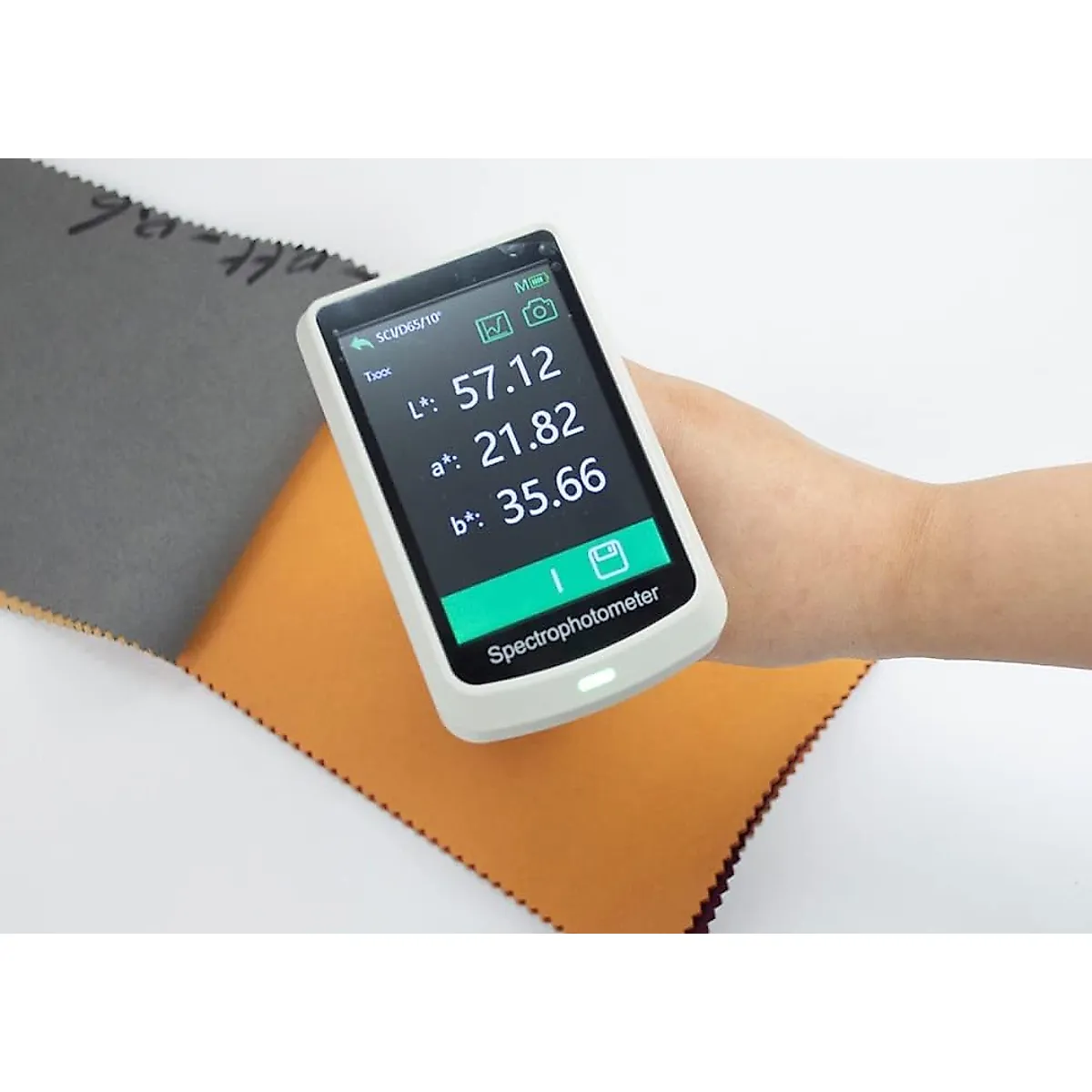 VTSYIQI Handheld Color Spectrophotometer Analysis with Measurement Repeatability ΔE*ab≤ 0.04 Single Aperture Φ8mm Φ11mm Software Support Windows 3.5 inches Full Color Screen Smart Auto Calibration