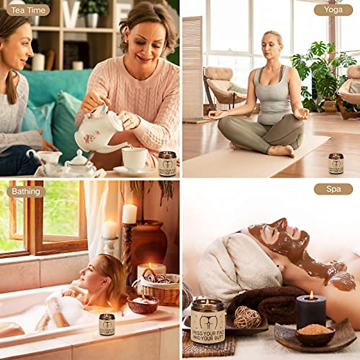 Aromatherapy Candles for Home Scented,Long Lasting Jar Soy Candles for Relaxation, 9oz 50Hour Burn Time,Friendship Gift Set, Mothers Day, Birthday, Graduation, Women Gifts,Tomato