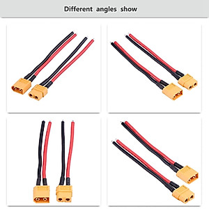Plug Connector Adapter Cable RC CAR Battery 14AWG Cable for RC Battery with Silicone Jacket