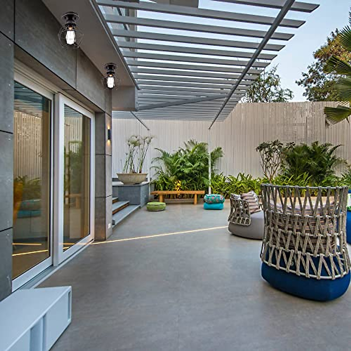 Gruenlich Semi Flush Mount Ceiling Light Fixture for Outdoor and Indoor, One E26 Medium Base 60W Max, Metal Housing and Metal Cage, Bulb not Included, 1-Pack, Oil Rubbed Bronze Finish