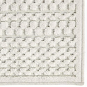 My Texas House Quail Hallow Rug - 7'8" X 10'10" Rectangle In Natural, High-Low, Geometric Design, Indoor Outdoor Patio And Home Decor