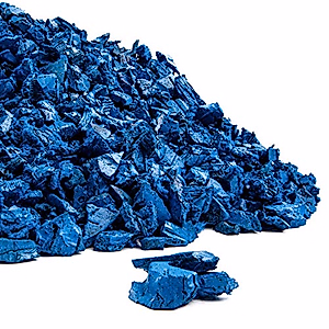 Playsafer Rubber Mulch Nuggets Protective Flooring for Playgrounds, Swing-Sets, Play Areas, and Landscaping (40 LBS - 1.55 CU. FT., Blue)