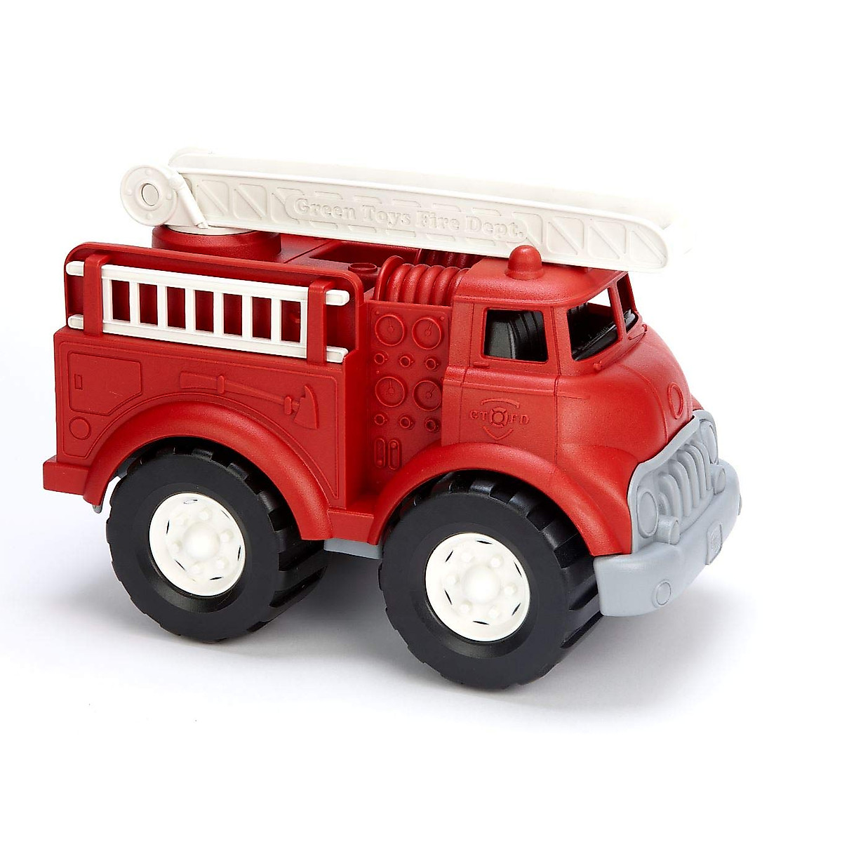 Green Toys Fire Truck, Red FFP - Pretend Play, Motor Skills, Kids Toy Vehicle. No BPA, phthalates, PVC. Dishwasher Safe, Recycled Plastic, Made in USA.
