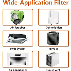 14x14x1 AC Furnace Air Filters, MERV 8 Dust Defense (4-Pack), JASENG MPR 600 Pleated HVAC Air Filter Replacement (exact dimensions: 13 3/4"x13 3/4"x3/4")