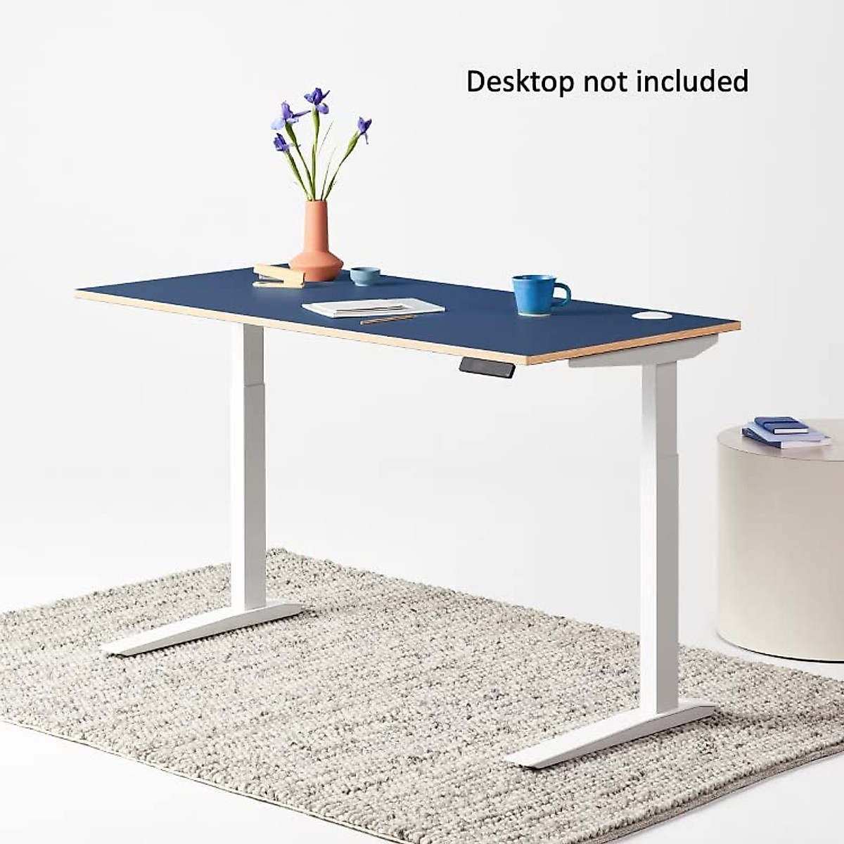 Fully Jarvis Crank-Powered Standing Desk Frame Only - Supports Tops from 48" to 70" Wide and 30" deep (Not Included) - Adjustable Height from 27.5" to 46" Without Top (Silver Frame)