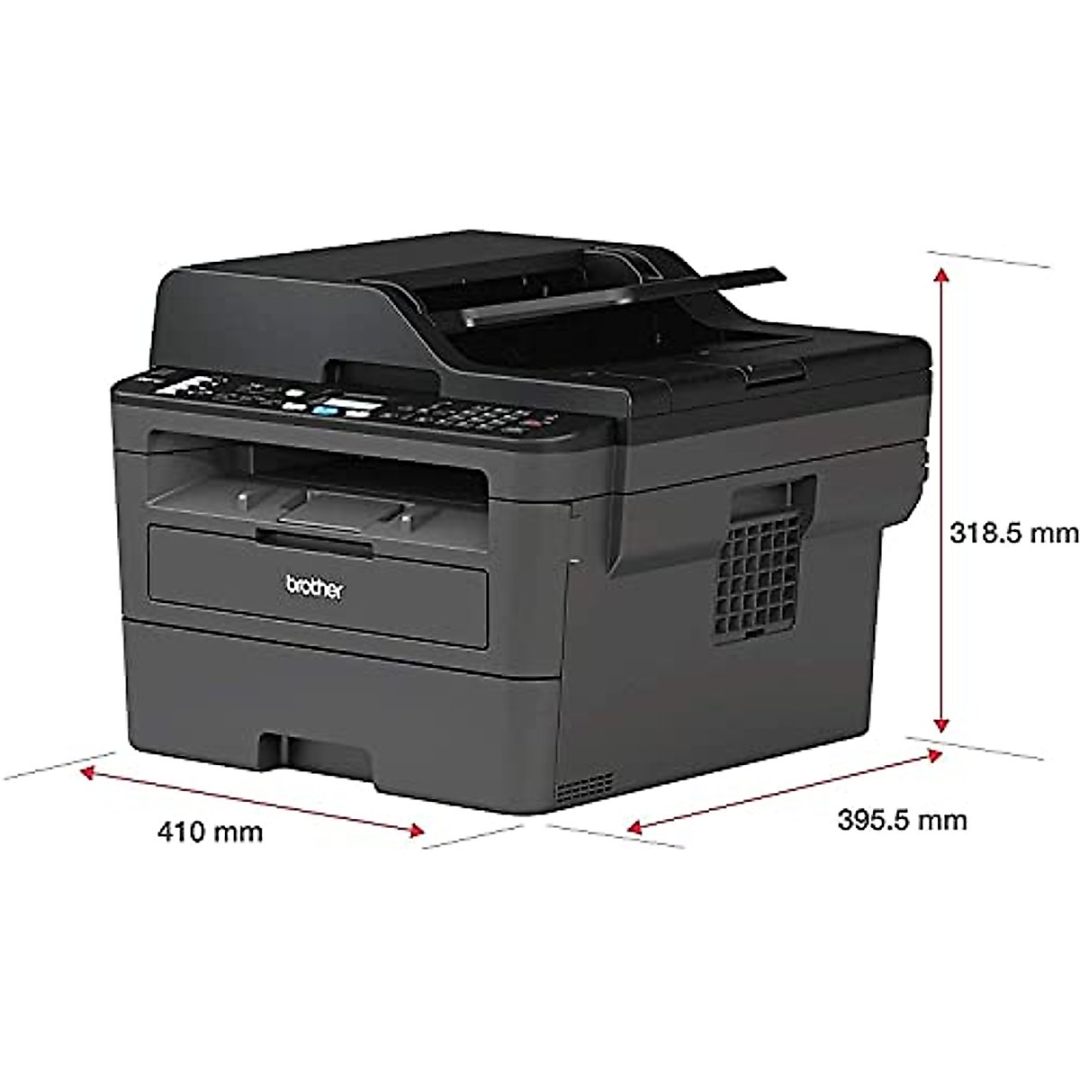 Brother MFC L2700 Series Compact Wireless Monochrome Laser All-in-One Printer - Print Copy Scan Fax - Mobile Printing - Auto Duplex Printing - Up to 32 Pages/Min - ADF - 2-line LCD (Renewed)