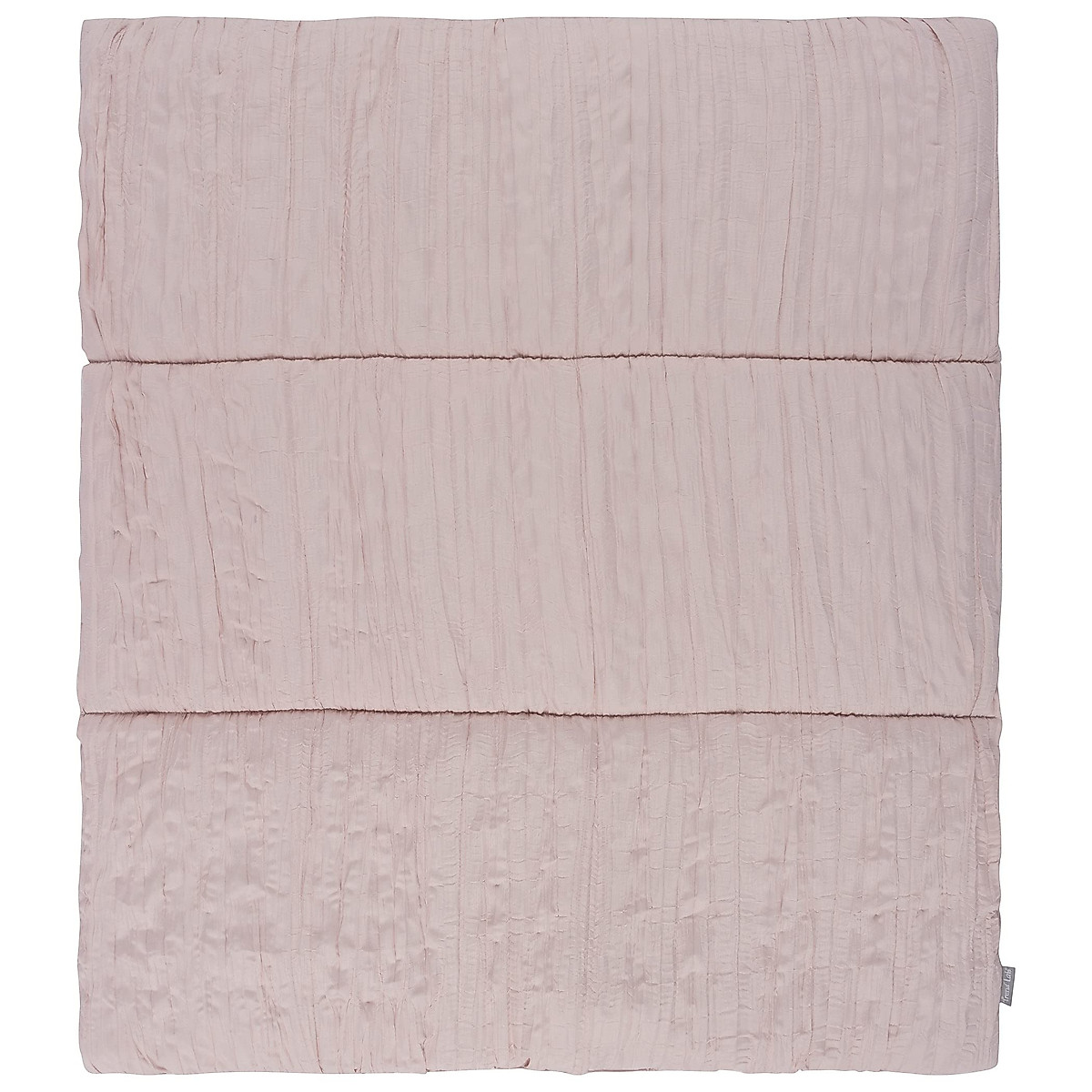 Trend Lab Soft Blush Pink Fabric 3 Piece Crib Bedding Set, Sewn with Elegant Ruching, Includes Quilt, Fitted Crib Sheet and Skirt