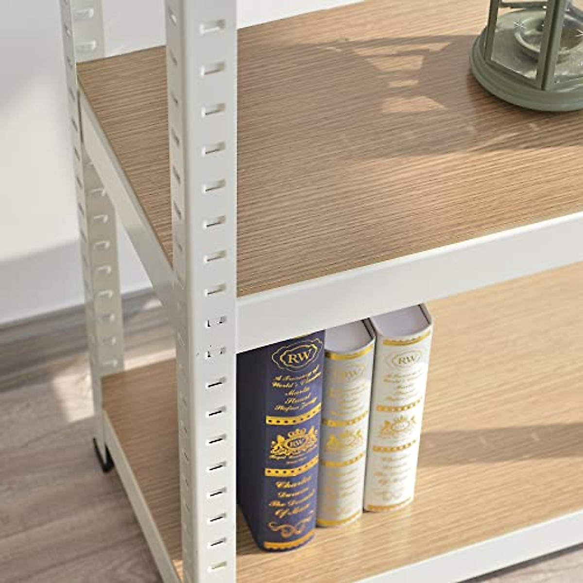 Storage Shelves - 4 Tier Adjustable Garage Storage Shelving, Heavy Duty Metal Storage Utility Rack Shelf Unit for Warehouse Pantry Closet Kitchen,31.49"x 14.47"x 59",White