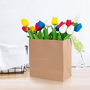 20pcs Fake Tulips Artificial Flowers for Decoration. Fake Flowers Artificial Tulip Bouquet Real Touch PU Faux Flowers for Valentines Day Anniversary Home Wedding Party Office Hotel Garden Floral Décor